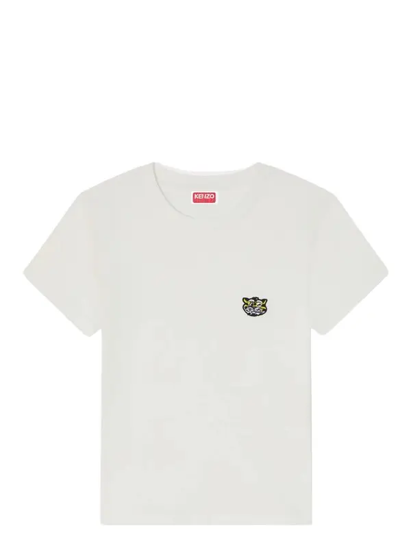Kenzo Wild Tiger Embroidered Crewneck T-shirt - Off-white