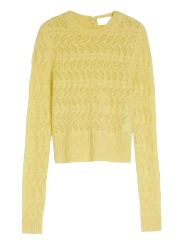 Sportmax Open-knit Pullover - Yellow