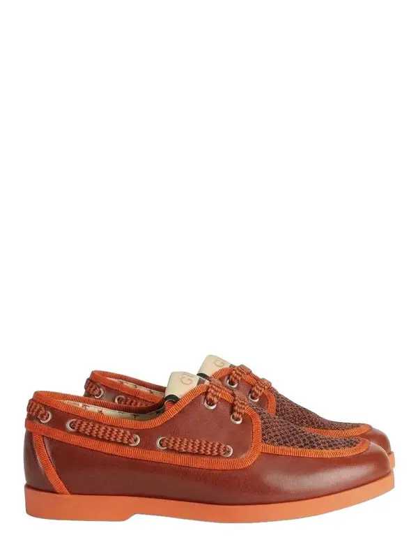 Gucci Lace-up Boat Shoes - Red