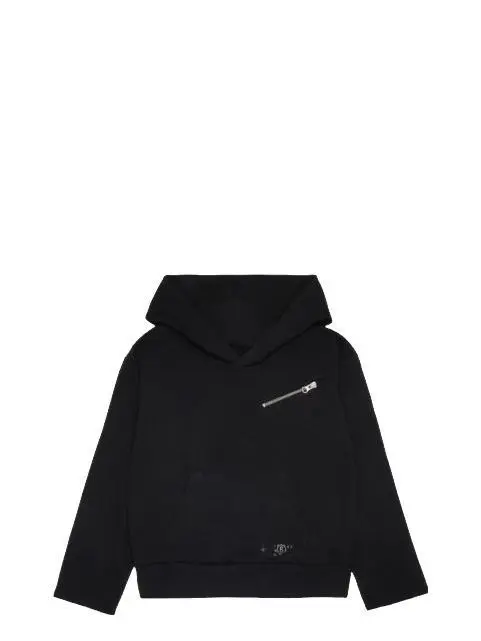 MAISON MARGIELA Cotton Zip Pocket Hoodie - Black