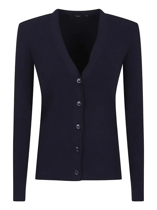 Max Mara V-neck Knitted Cardigan - Black
