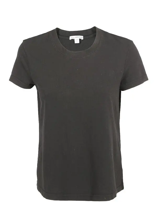 JAMES PERSE Cotton Short Sleeve Crewneck T-shirt - Black