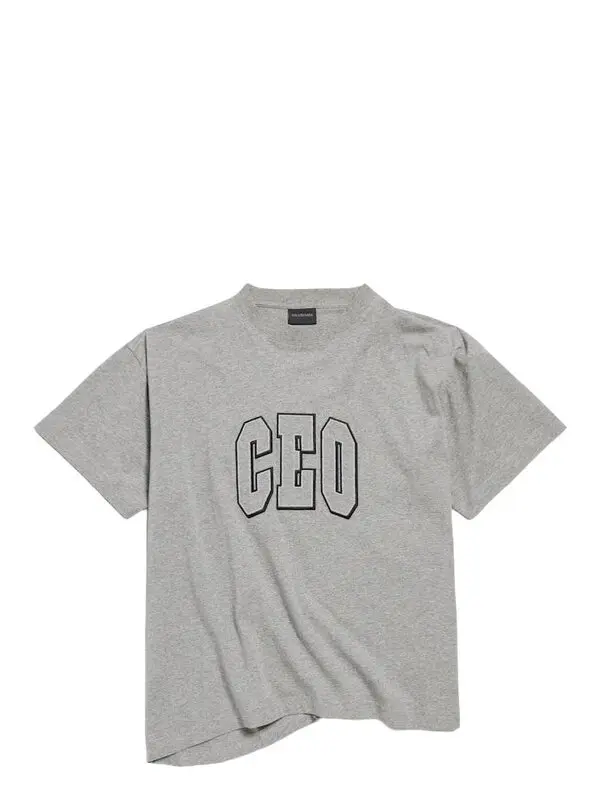 Balenciaga Ceo Team Logo Boxy T-shirt - Grey