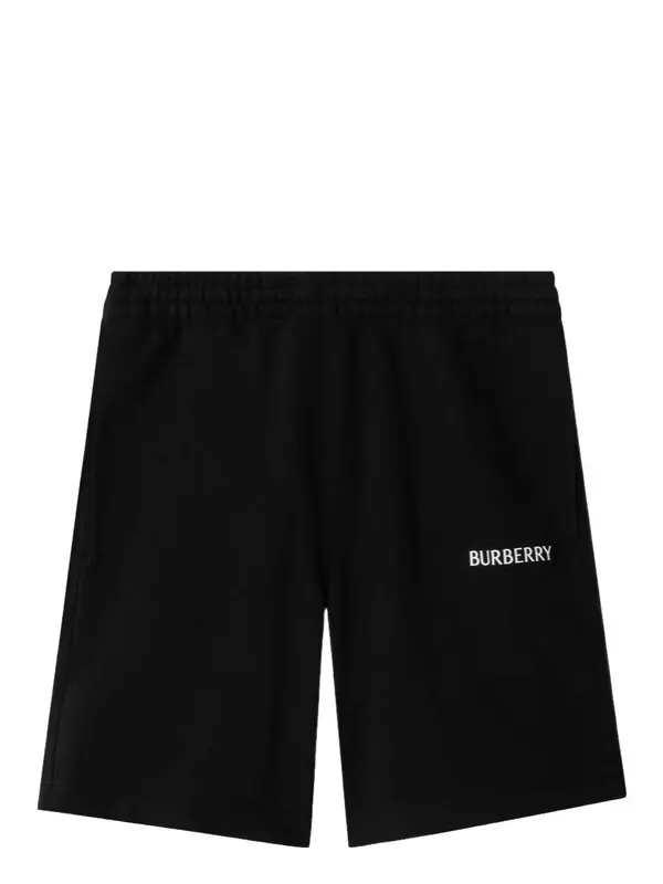 Burberry Logo Printed Track Shorts - Black