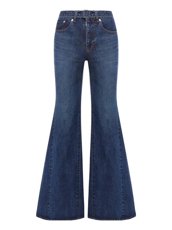 Sacai Low-rise Flared Jeans - Blue