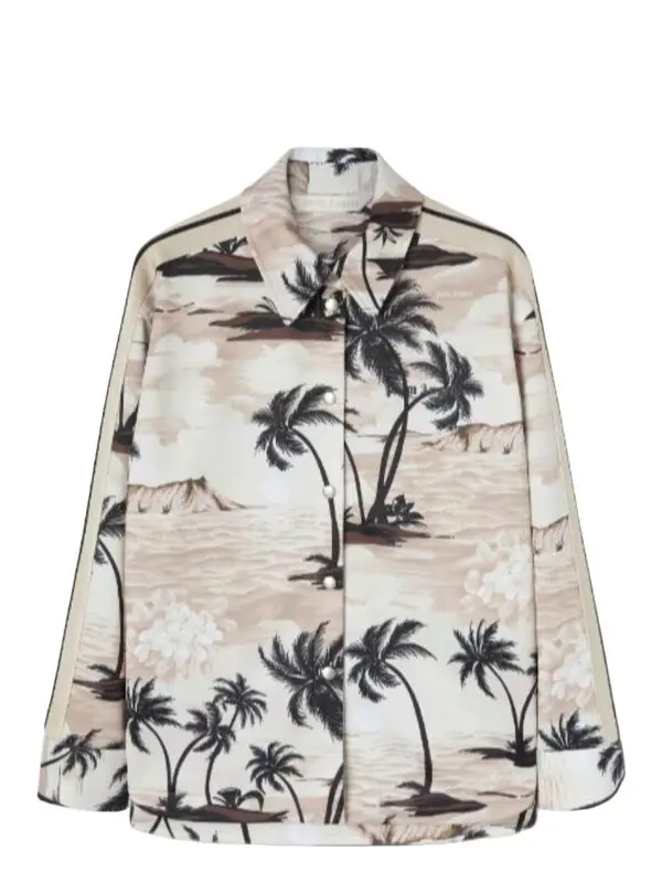Palm Angels Island Printed Shirt - White