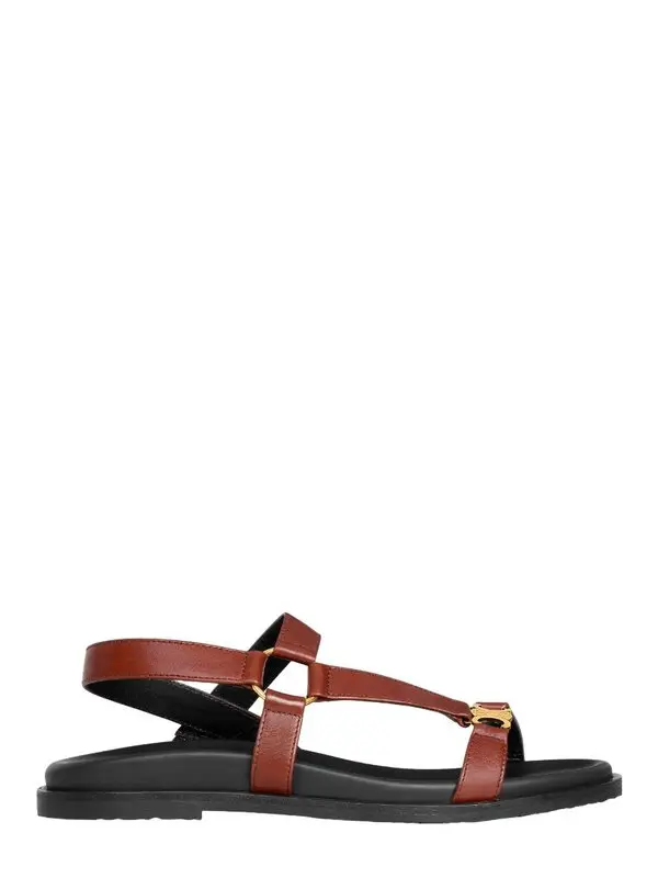 Celine Maud Sandal With Triomphe In Calfskin - Black