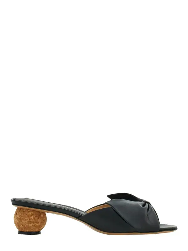 FERRAGAMO Bow Slide - Black