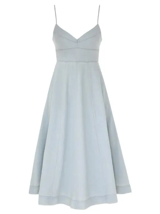 Zimmermann Denim Corset Midi Dress - Icestm