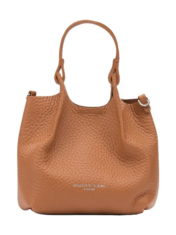 GIANNI CHIARINI Letter Logo Shoulder Bag - Brown