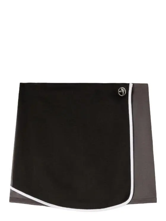 AMBUSH Pleated Mini Track Skirt - Black