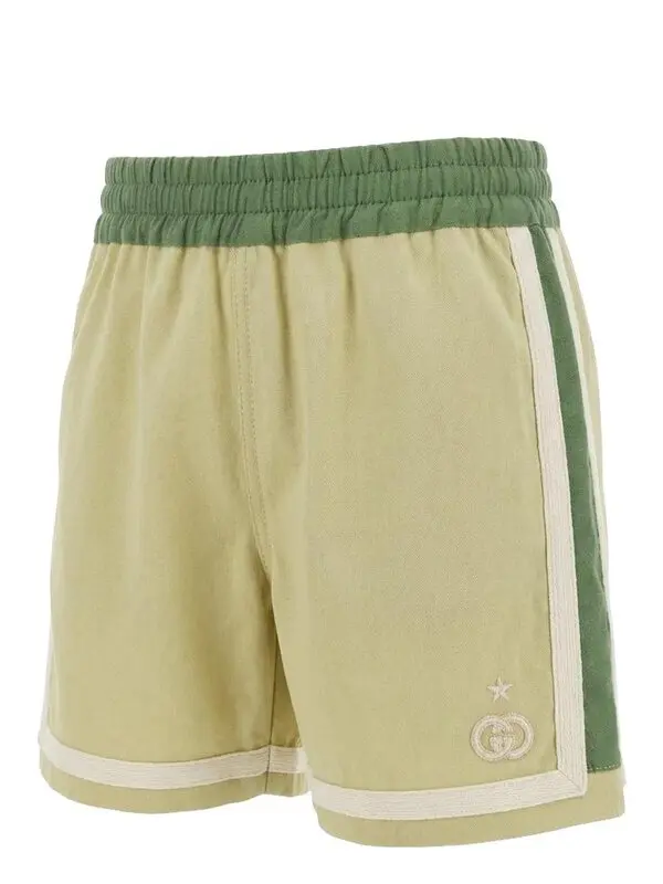 Gucci Beaded-gg Bermuda Shorts - Green
