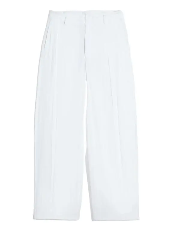 LEMAIRE Crinkled Wide-leg Pants - Chalk Color
