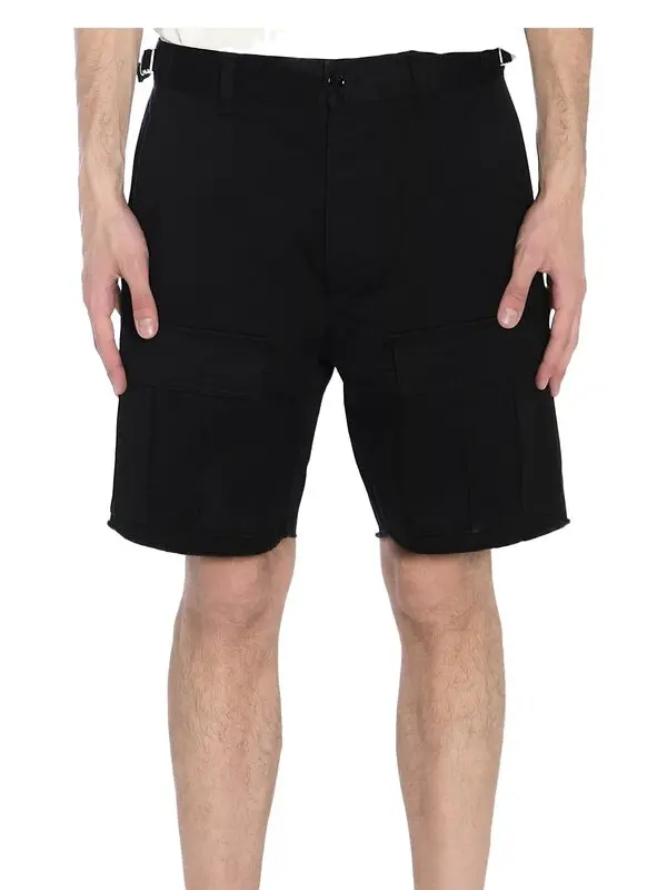 Celine Cargo Shorts In Cotton - Black