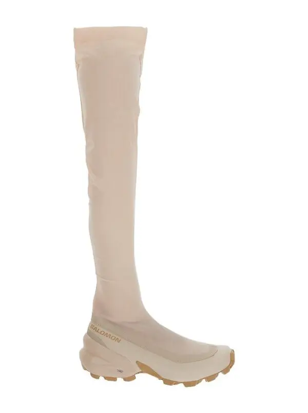 MM6 MAISON MARGIELA X SALOMON Thigh-high Chunky Boots With Side Zipper - Nude