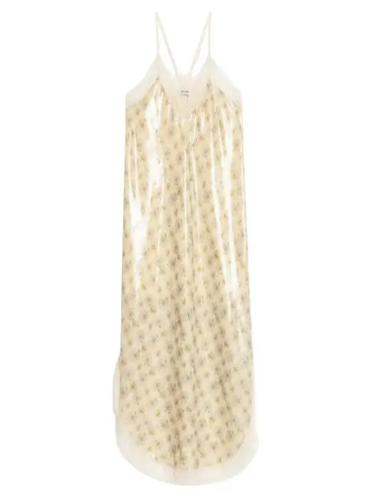 Zadig&Voltaire Ristyl Printed Sequin Maxi Dress - Vanilla