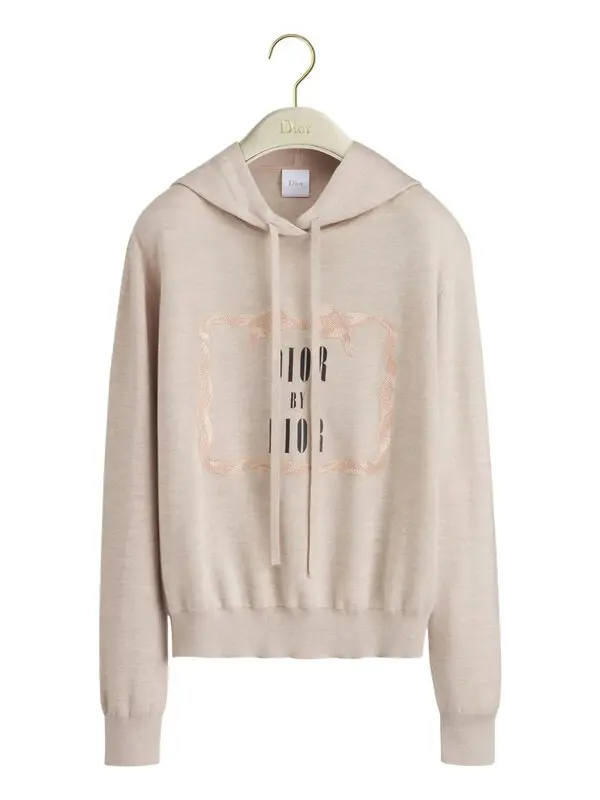 Dior Book Cover Hooded Sweatshirt - Beige And Black
