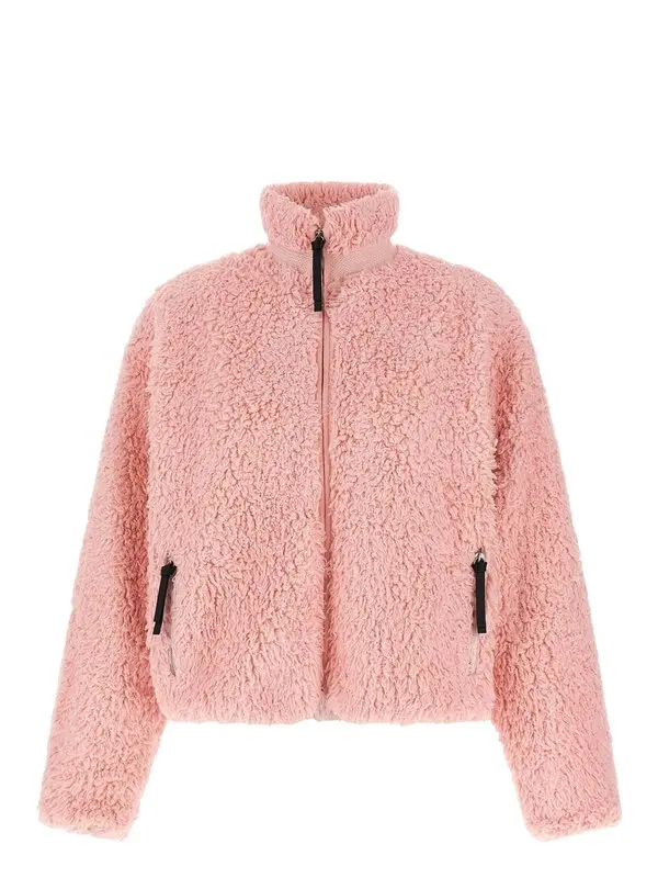 JIL SANDER Stand Collar Fleece Jacket - Pink