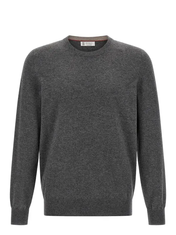 Brunello Cucinelli Crewneck Knitted Jumper - Grey