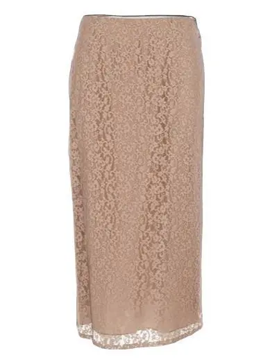 Fendi Lace Midi Skirt - Beige