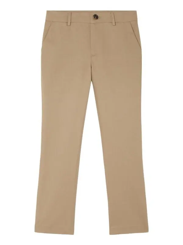 Versace Cotton Tailored Trousers - Beige