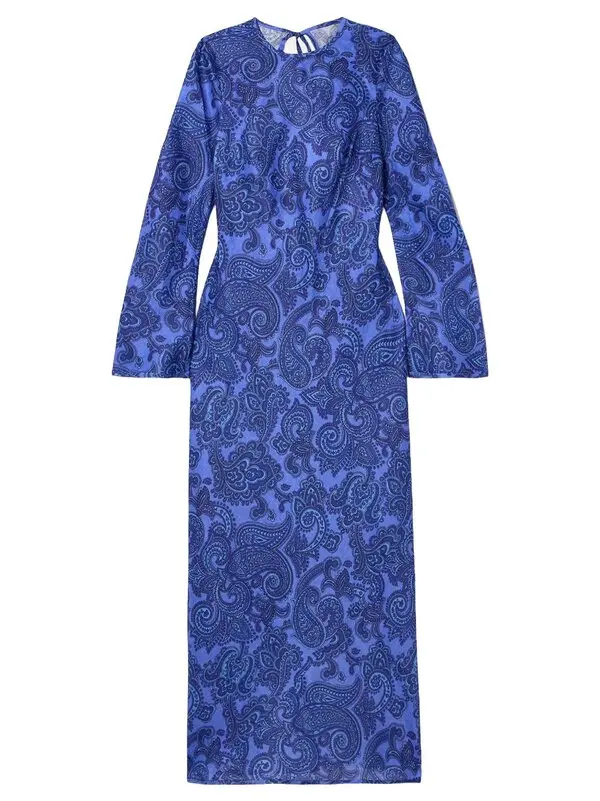 Zimmermann Paisley Print Maxi Dress - Blue