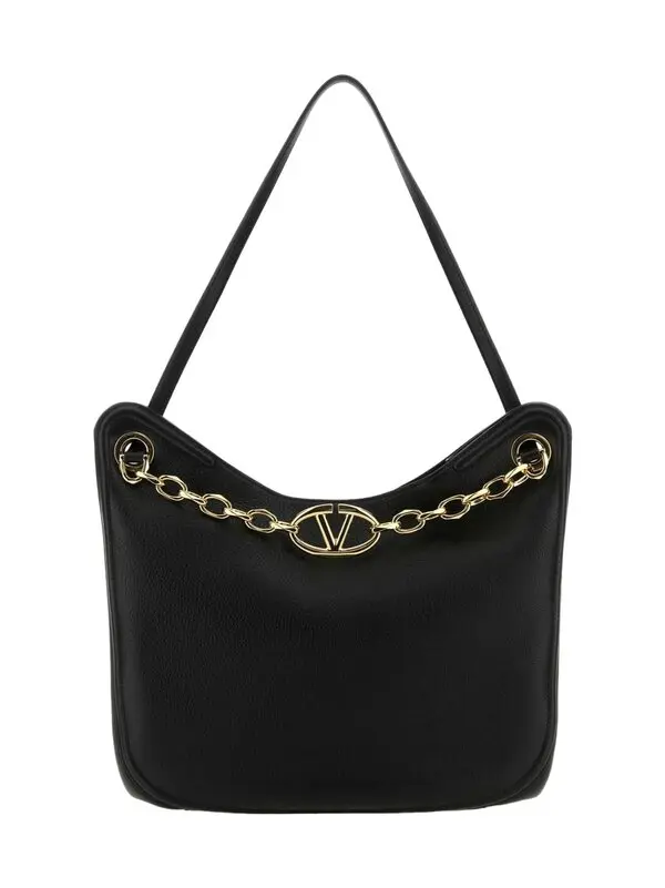 Valentino Garavani Vlogo Signature Chain Shoulder Bag - Black