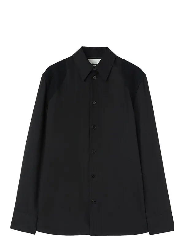 JIL SANDER Long-sleeved Lightweight Shirt - Black