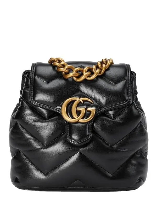 Gucci Gg Marmont Quilted Backpack - Black