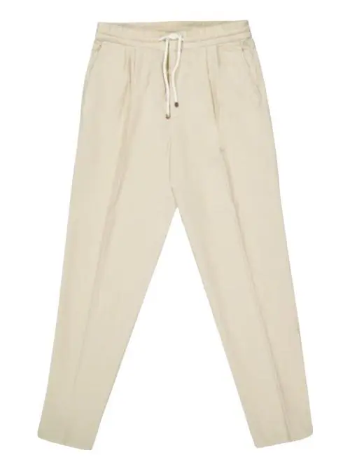 Brunello Cucinelli Garment-dyed Corduroy Trousers - Nude