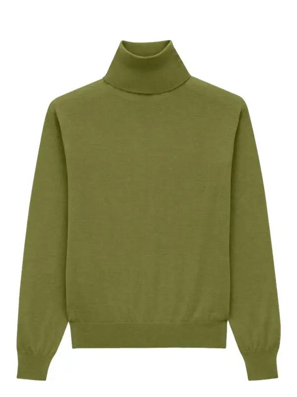 Saint Laurent Long-sleeved Turtleneck Jumper - Green Olives