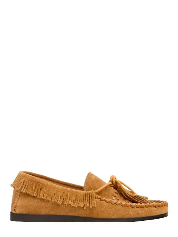 Isabel Marant Étoile Fitza Loafers With Graphic Woven Detail - Of Cognac