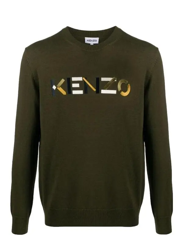 Kenzo Embroidered Logo Wool Jumper - Black