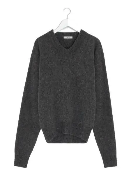 LEMAIRE Boxy V-neck Jumper - Black