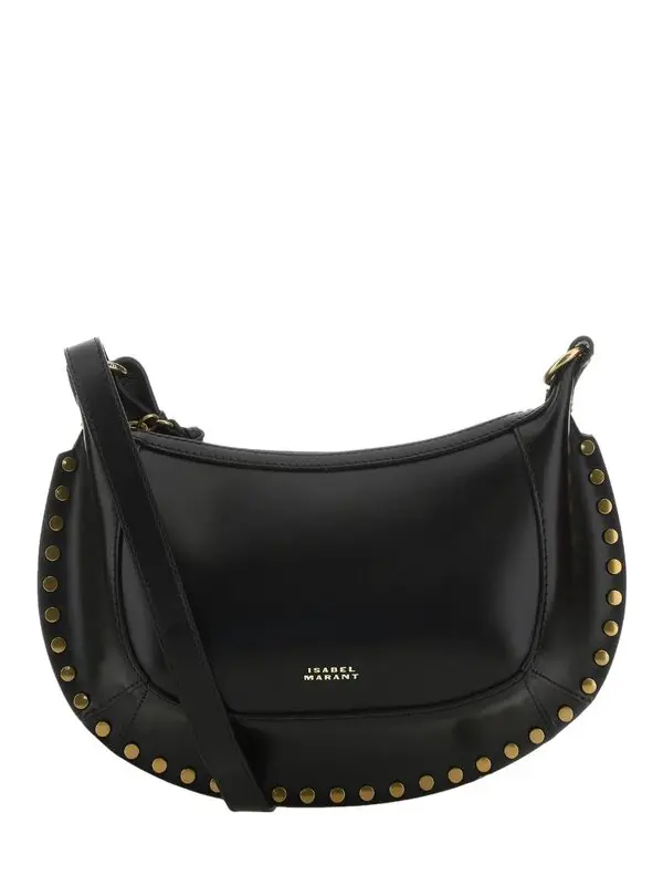 Isabel Marant Étoile Oskan Moon Studded Shoulder Bag - Black