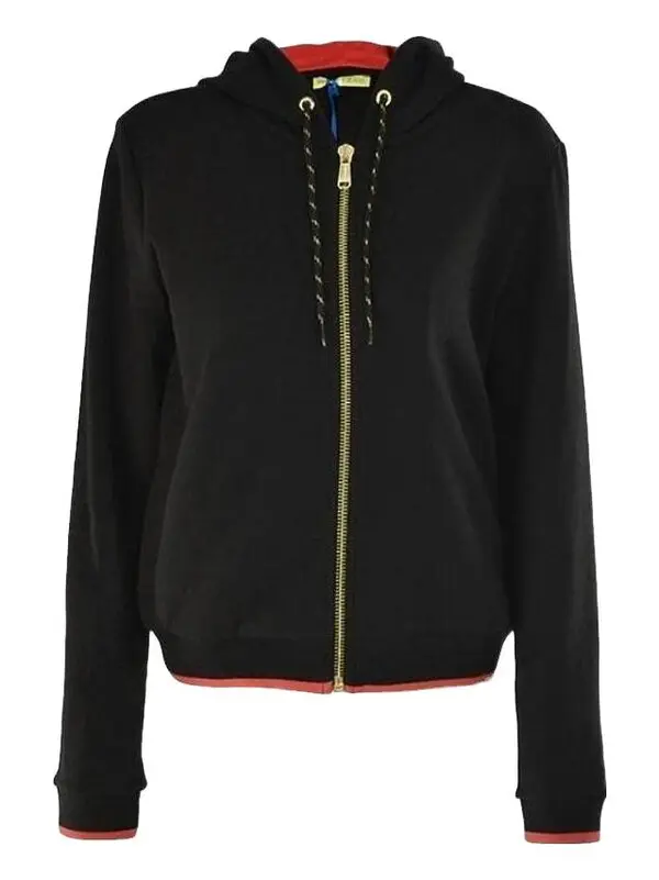 Versace Letter Pattern Printing Sports Jacket - Black