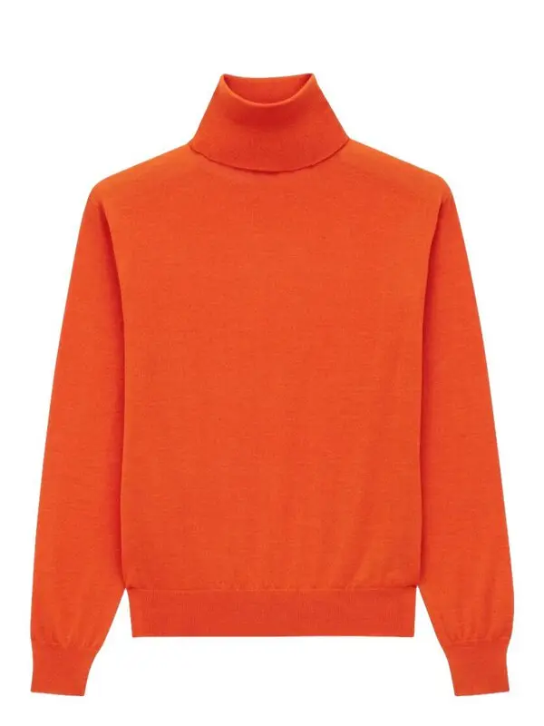 Saint Laurent Turtleneck Long-sleeved Jumper - Orange