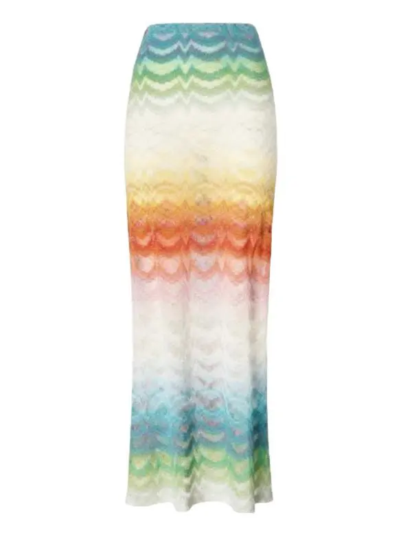 Missoni Chevron Pattern Maxi Skirt - Multicolor
