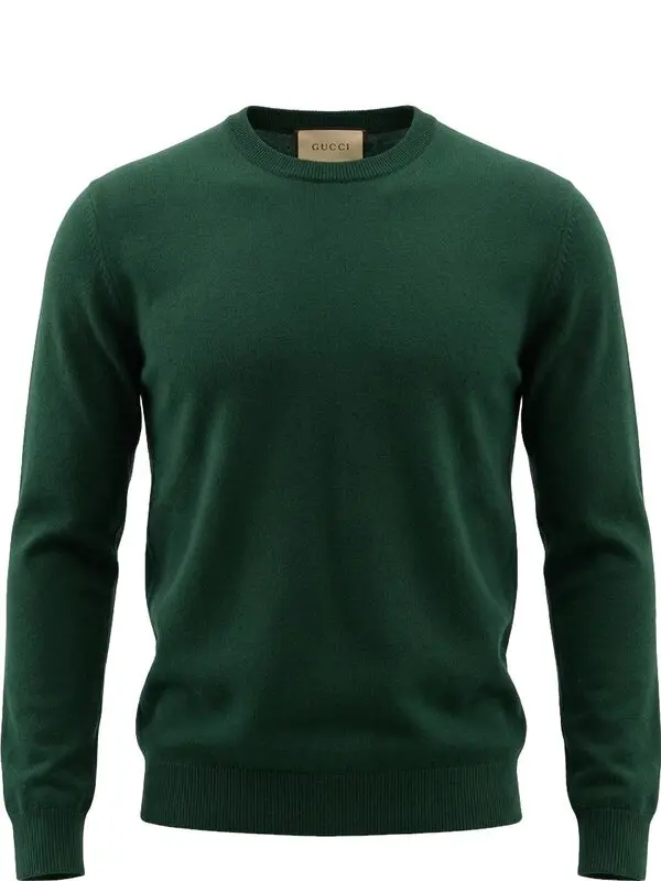 Gucci Embroidered Knit Sweater - Green