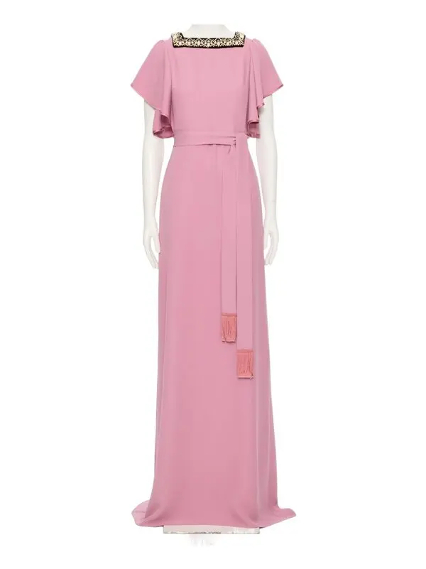 Valentino Garavani Short Sleeve Dress With Sequin Embellishments - Pink