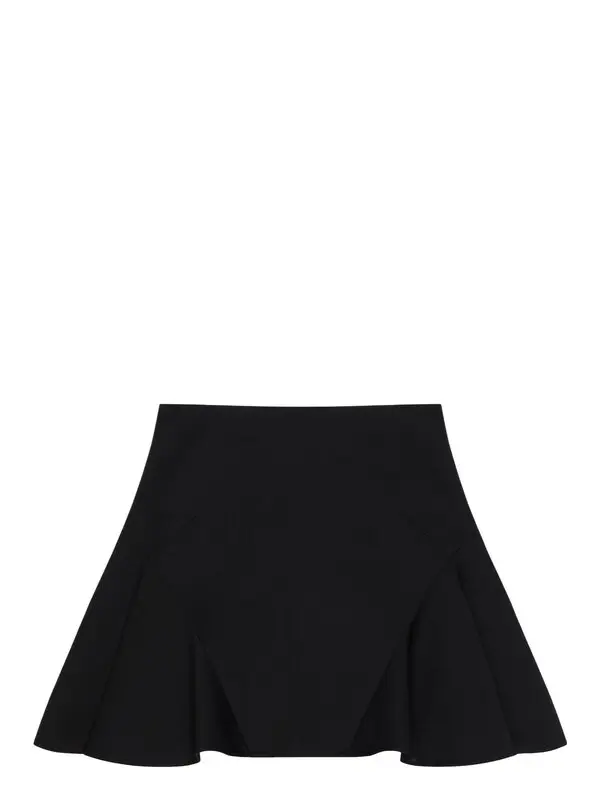 Givenchy Ruffled Wool Mini Skirt - Black