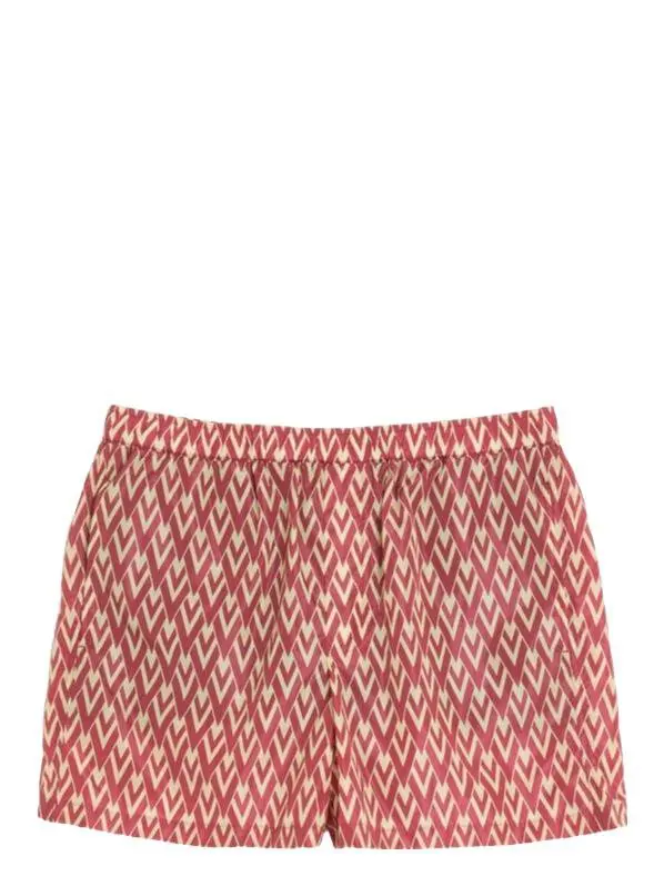 Valentino Garavani Printed Nylon Swim Shorts - Pink