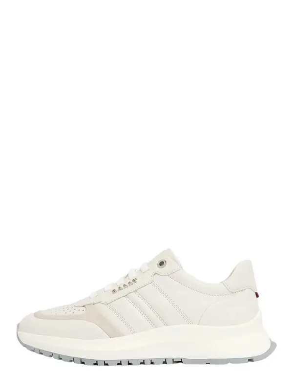 Bally Lace-up Sneakers With Perforated Details - White