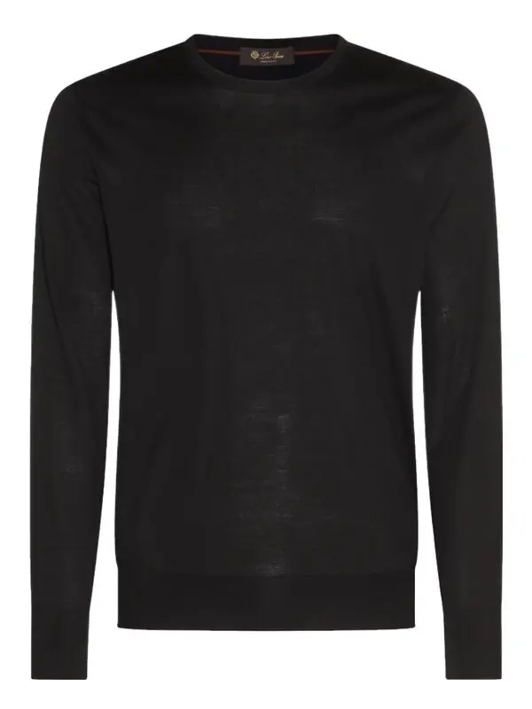 Loro Piana Crewneck Knitted Jumper - Black