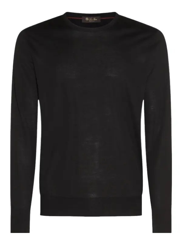 Loro Piana Crewneck Knitted Jumper - Black