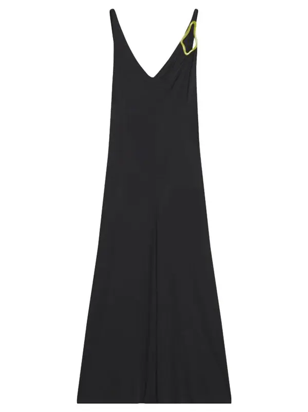 LANVIN Pleated A-line Midi Dress - Black