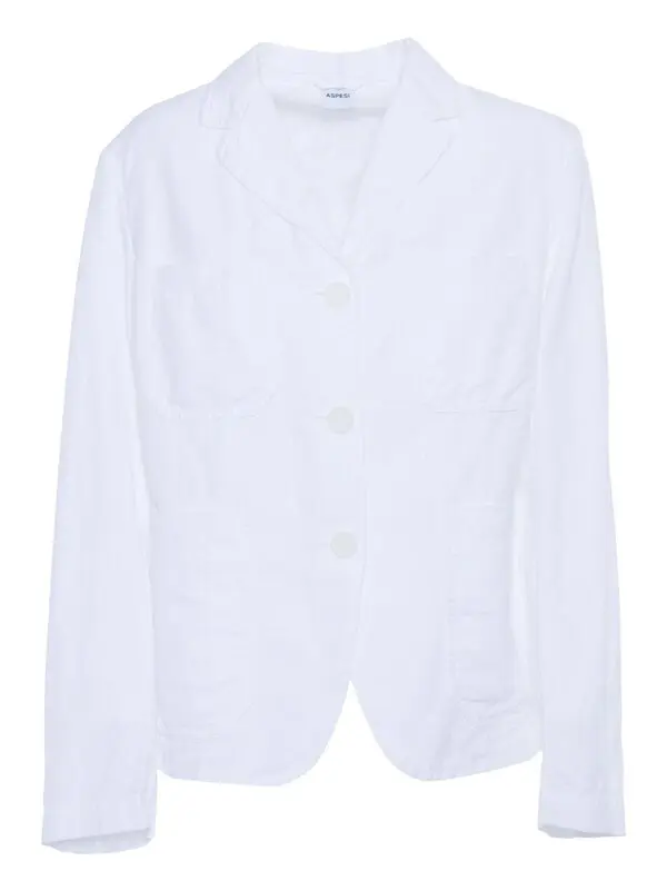 Aspesi Single-breasted Blazer - White