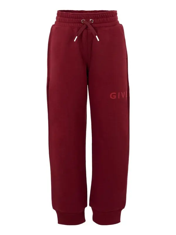 Givenchy Drawstring Sweatpants With Graphic Pattern - Red