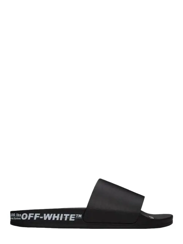Off-White Industrial Logo Slides - Black