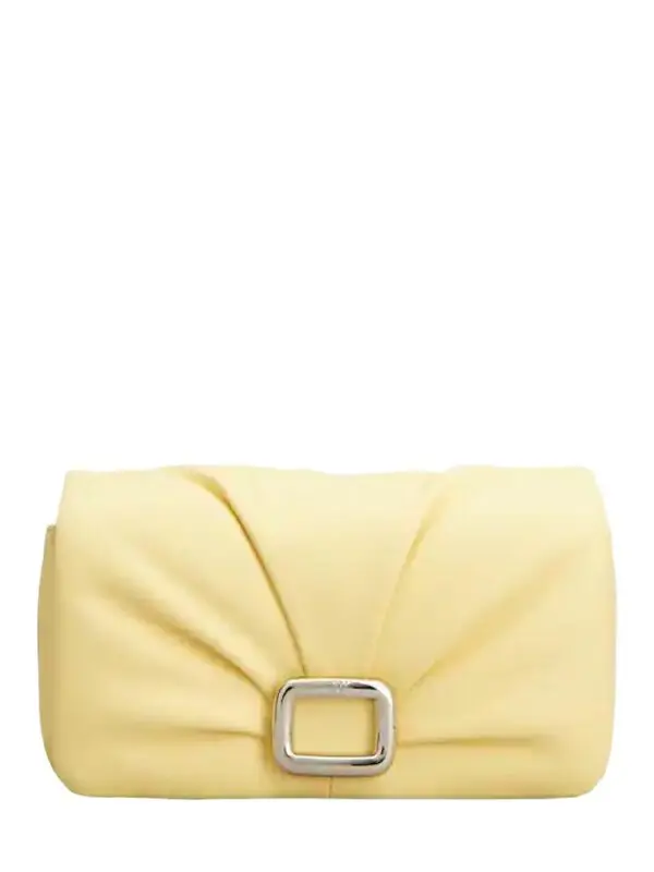 ROGER VIVIER Ruched Mini Crossbody Bag - Yellow